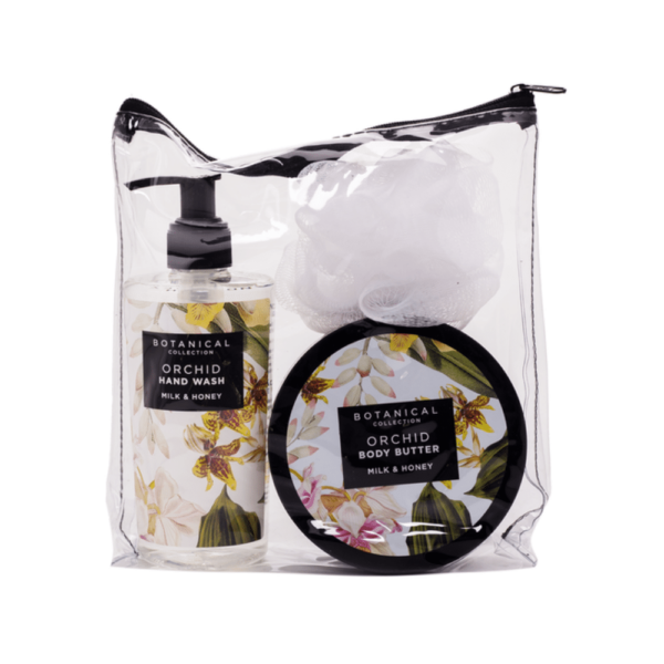 Pepper Tree Orchid Hand Wash, Body Butter & Sponge Gift Bag 300 ml ...