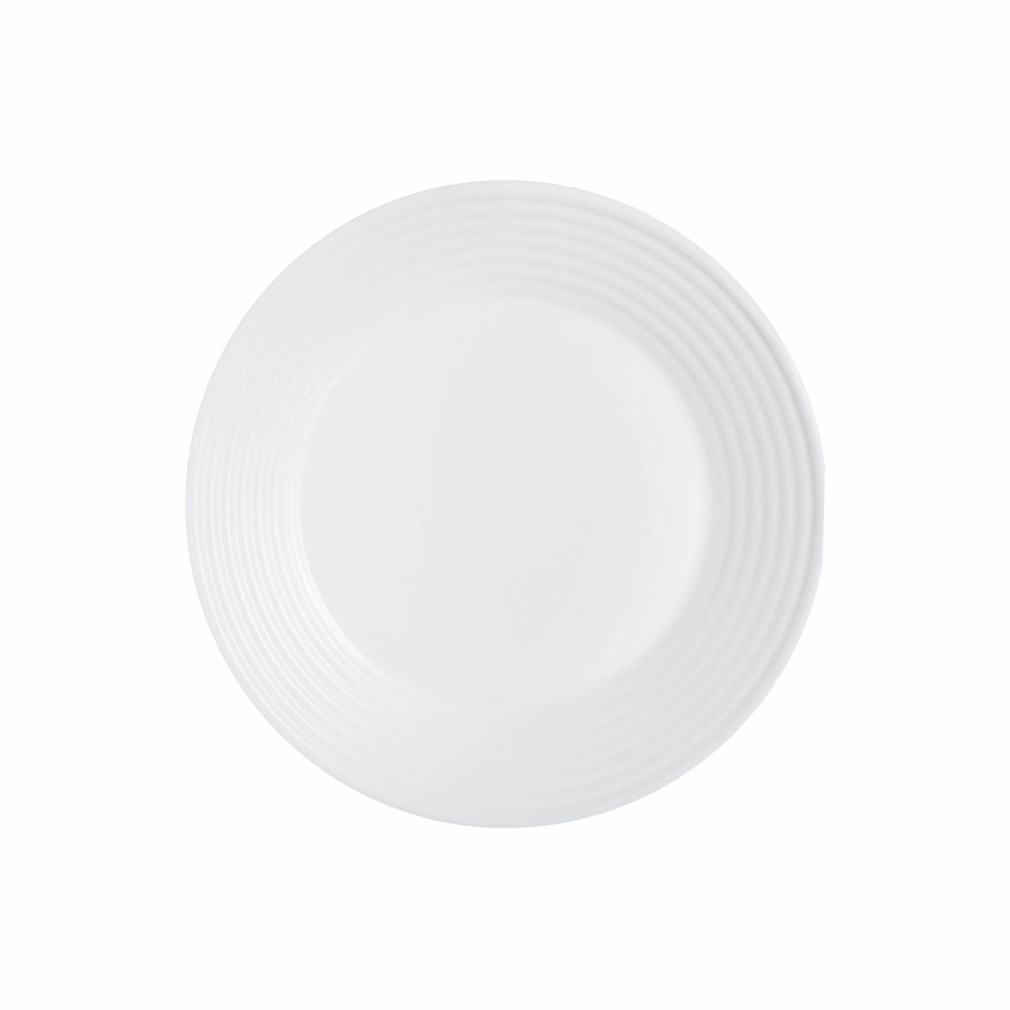 Luminarc Stairo White Tempered Glass Large Dinner Plate - Friedman & Cohen