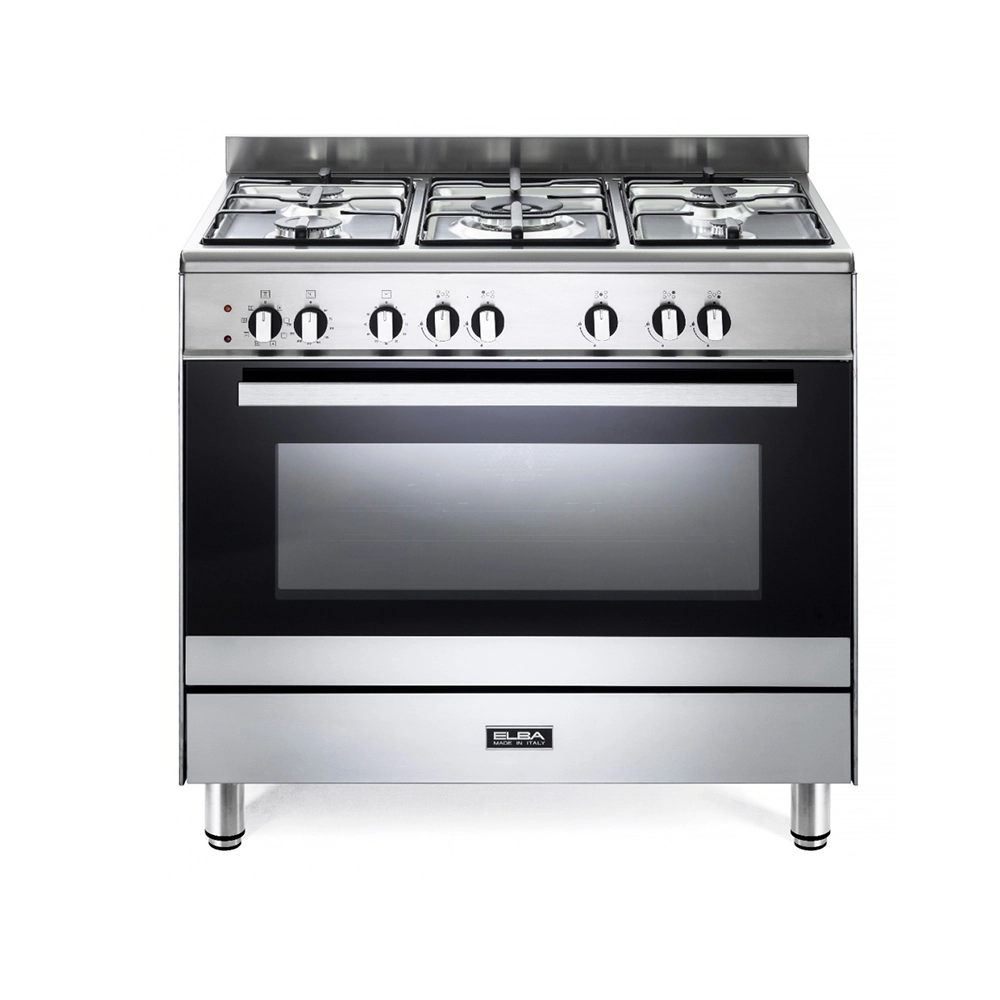 Elba 90cm Stainless Steel 5 Burner Gas/electric Stove - Friedman & Cohen