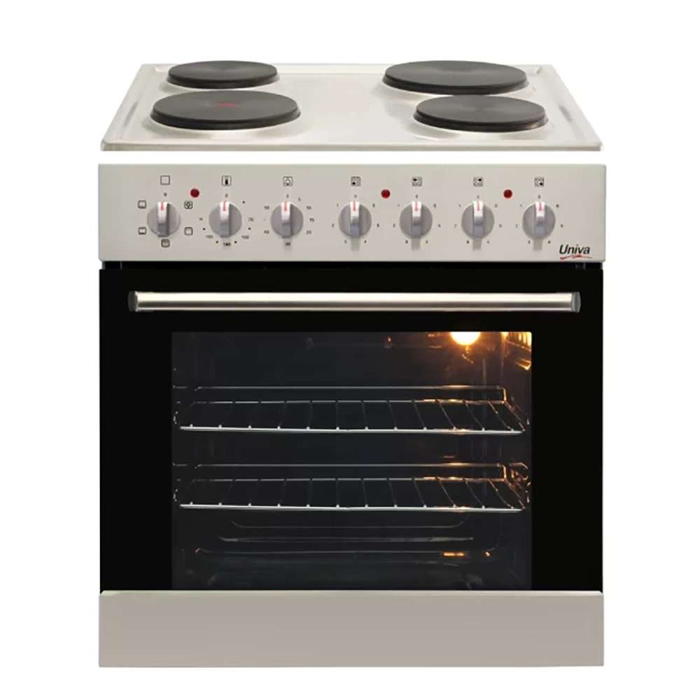Univa 600mm Static Stainless Steel Under-Counter Oven and Hob Set ...