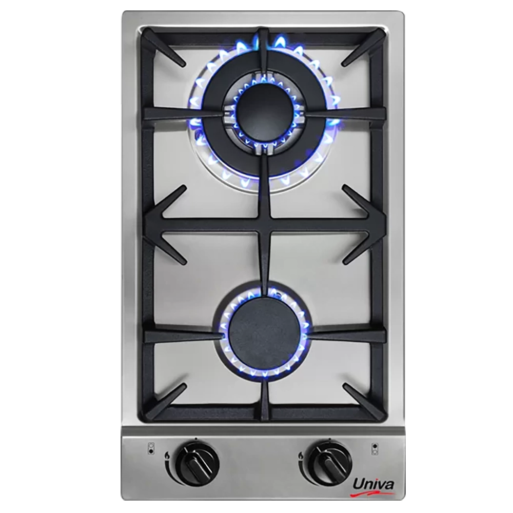 Univa Domino Stainless Steel Gas Hob with Control Panel - Friedman & Cohen