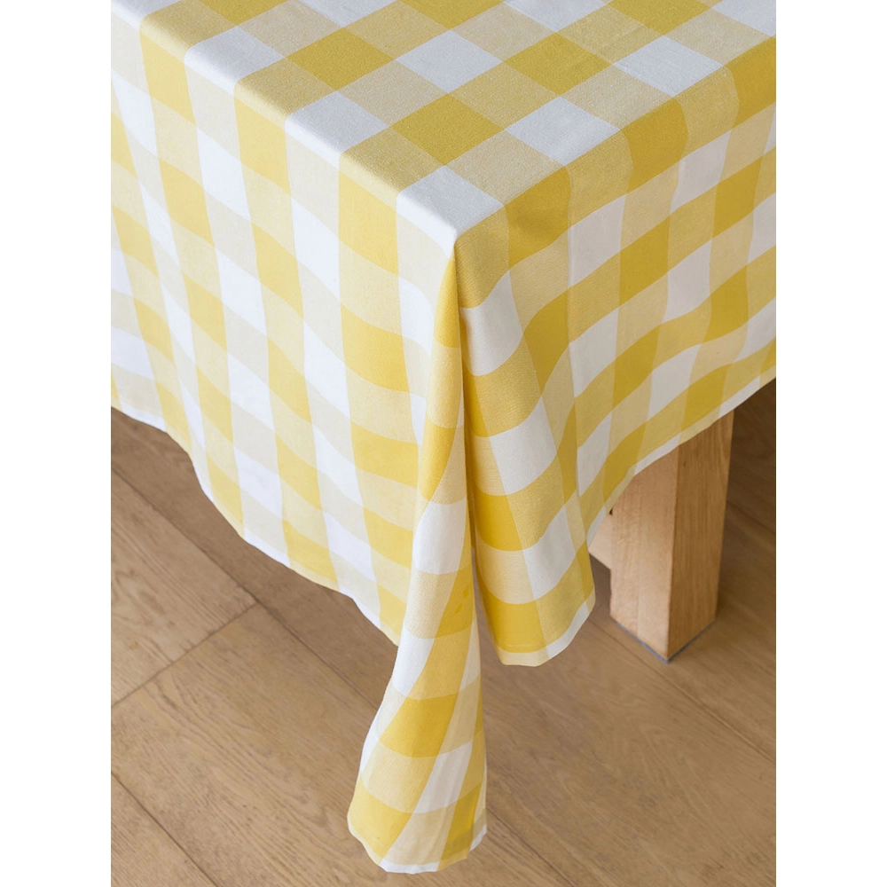 Linen House Revana Check Yellow Tablecloth - Friedman & Cohen