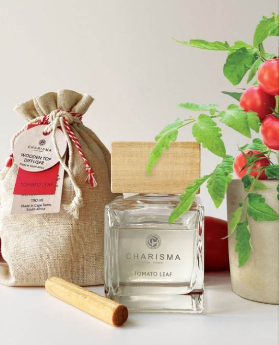 Charisma Tomato Leaf Wooden Top Glass Diffuser 150ml - Friedman & Cohen