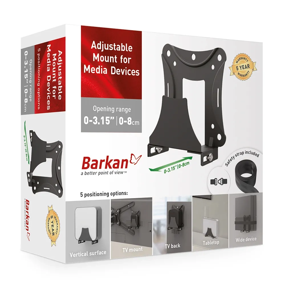 Barkan Adjustable Mount for Media Devices - Friedman & Cohen