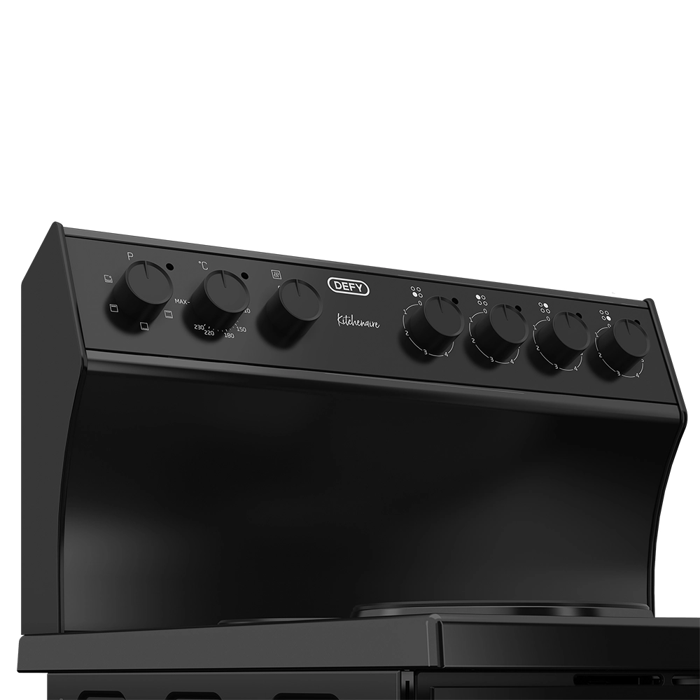Defy 60cm 4 Plate Electric Stove - Black - Friedman & Cohen