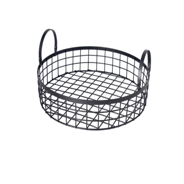 Regent Kitchen Vintage Round Wire Grid Tray With Handles Powder Coated ...