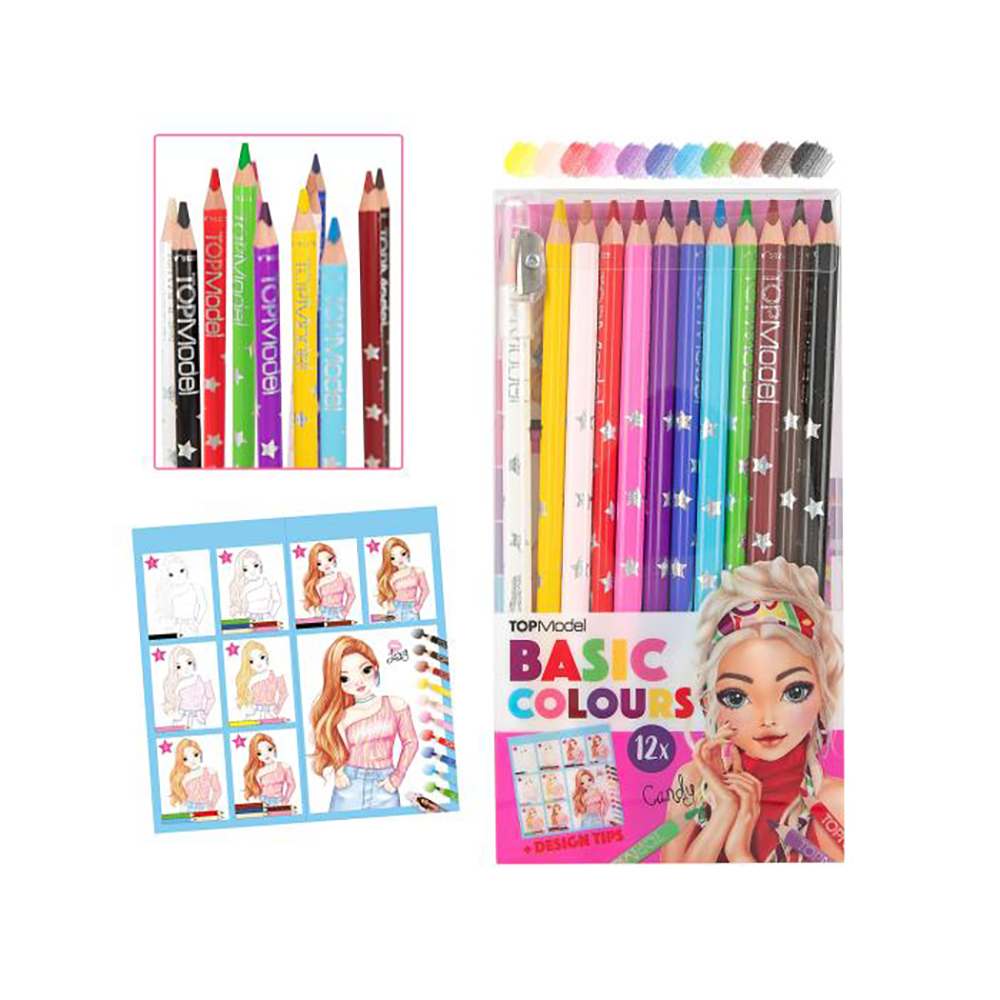 Top Model Basic Colouring Pencil Set 12 Colours - Friedman & Cohen