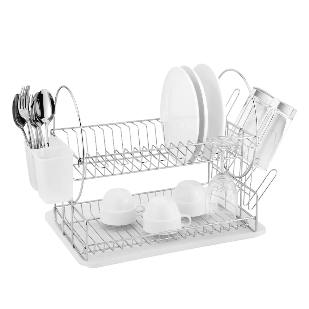 Casa Dish Drainer 2-Tier - Catania - Chrome Plated - Friedman & Cohen
